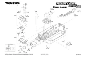 Traxxas Rustler 4WD VXL No Battery RC Parts Exploded Diagrams